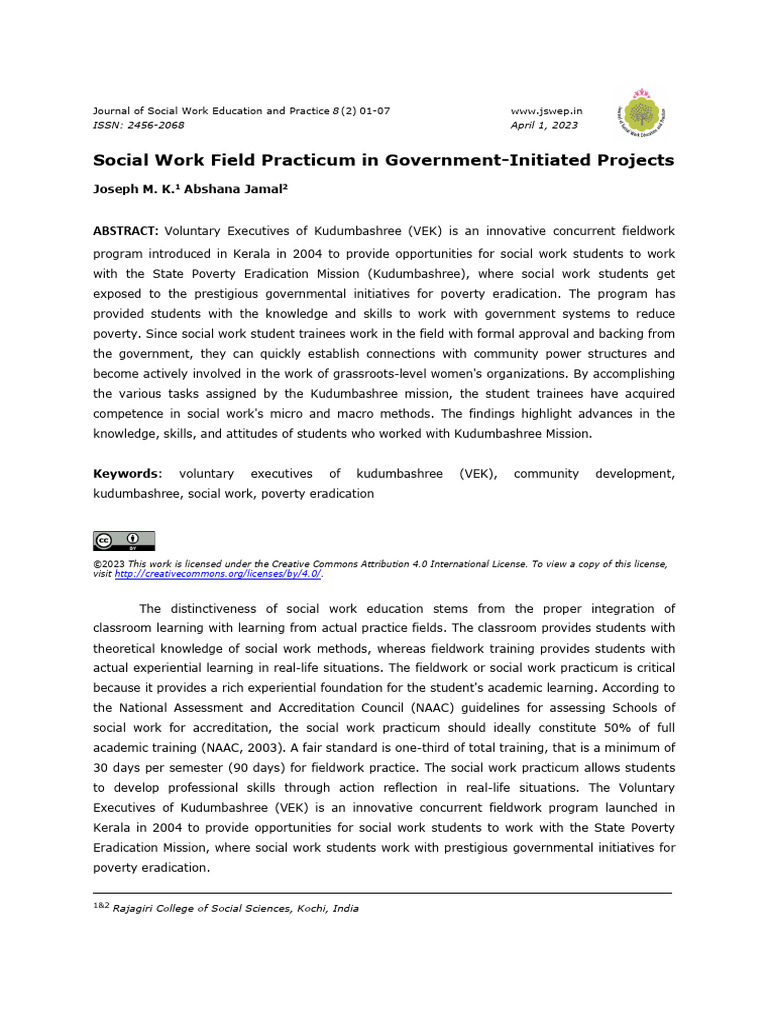 080 Social Work Practicum | PDF | Survey Methodology