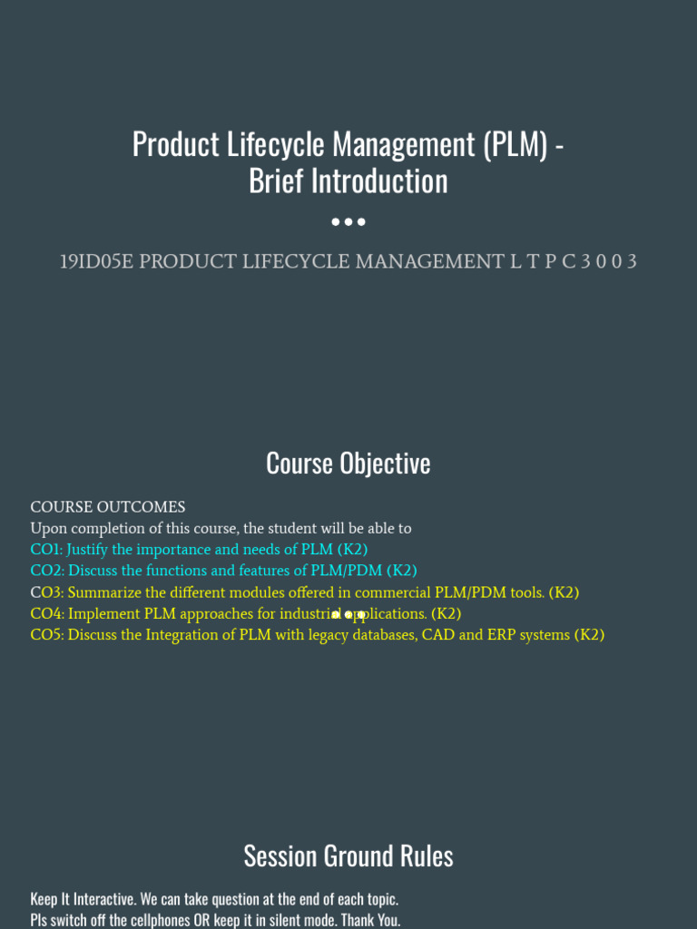 Product Lifecycle Management (PLM) - Brief Introduction | PDF | Product Lifecycle | Business