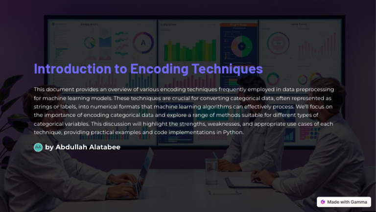 Introduction To Encoding Techniques Pdf
