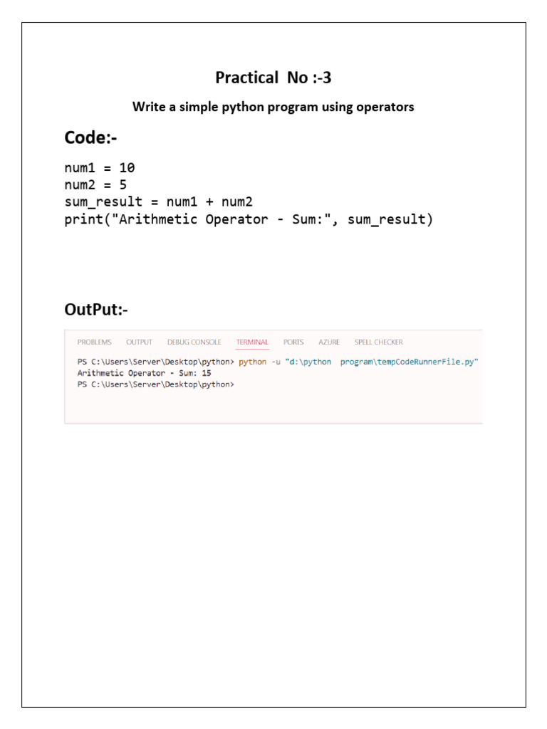 Practical No 3 | PDF