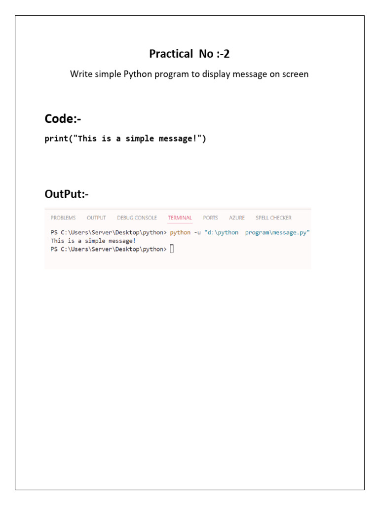 Practical No 2 | PDF