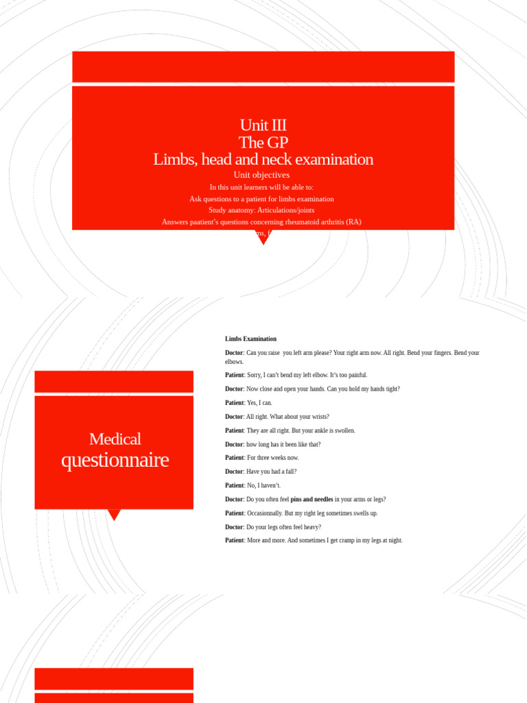 The GP Unit III | PDF | Arthritis | Rheumatoid Arthritis