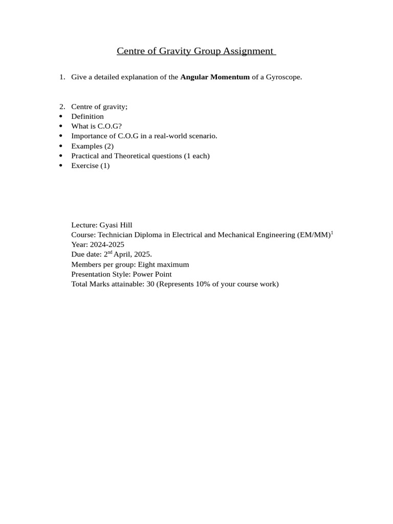 Engineering Science Assignment | PDF
