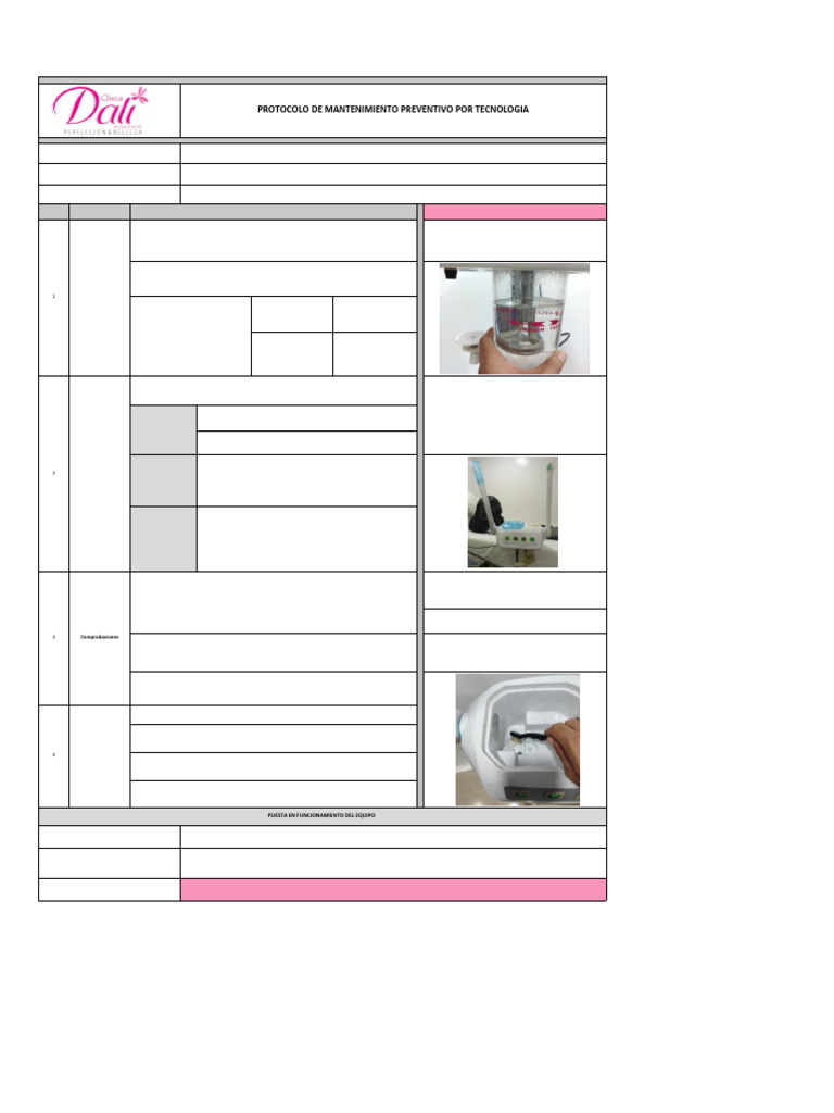 PROTOCOLO MANTENIMIENTO VAPOR OZONO | PDF | Agua