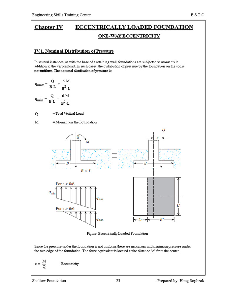 04_1_Shallow_Foundation_One_Way | PDF | Structural Engineering | Mechanical Engineering