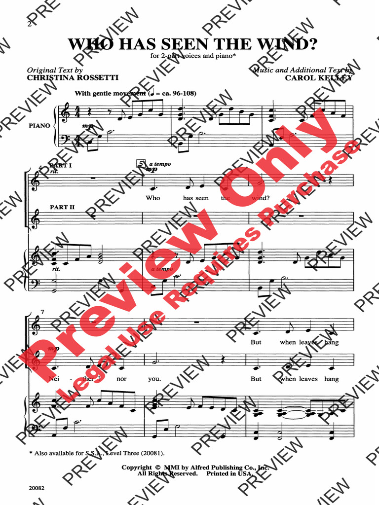 Who Has Seen The Wind | PDF