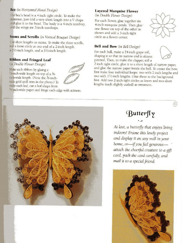 Paper Quilling A Butterfly | PDF