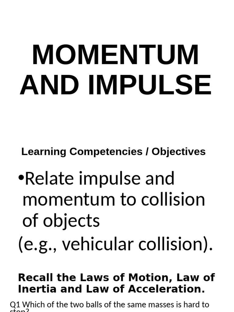 Understanding Momentum and Impulse | PDF