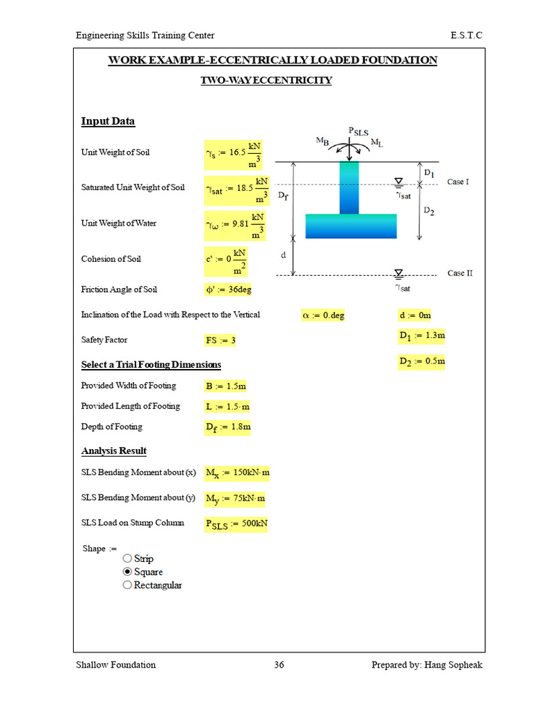 05 2 Shallow Foundation Two Way | PDF | Geotechnical Engineering | Structural Engineering