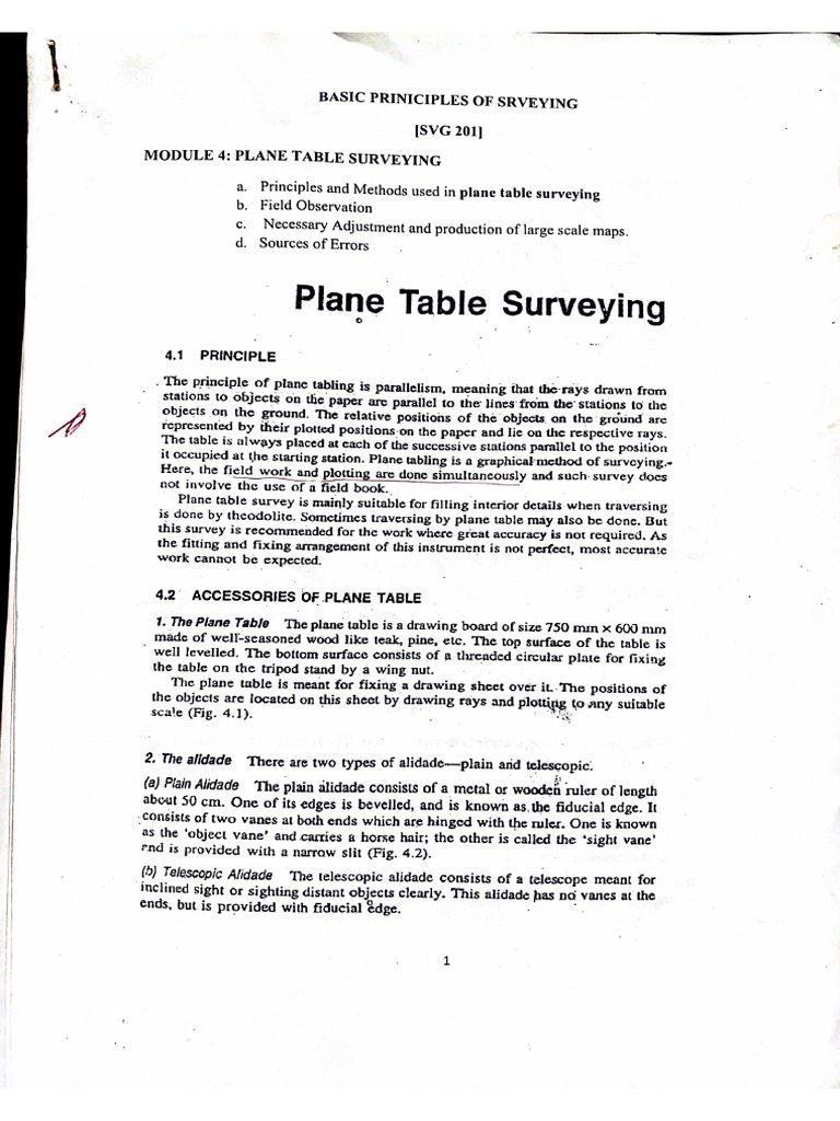 SVG Plane Table Survey | PDF