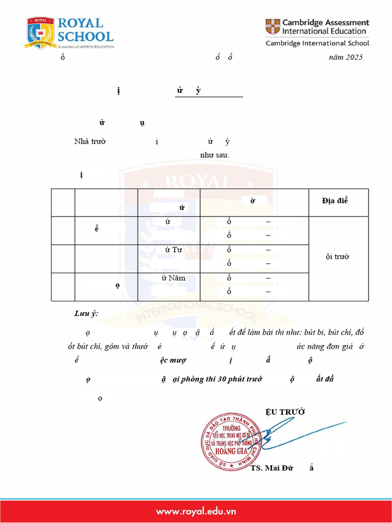 Thong Bao Lich Thi Chinh Thuc Checkpoint Danh Cho Hoc Sinh Khoi 5 Va ...