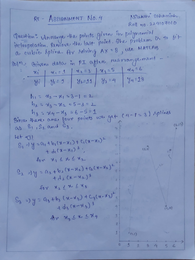 Cubic Spline Interpolation Method | PDF | Interpolation | Numerical Analysis