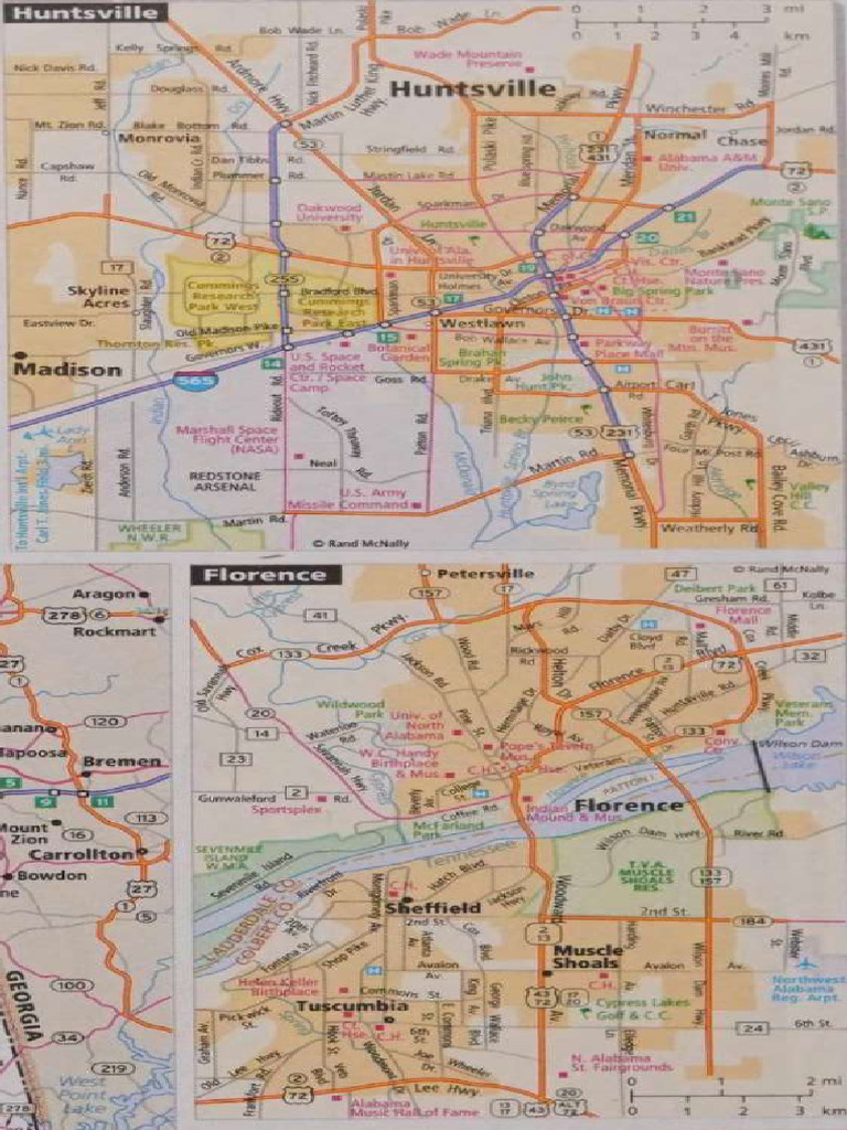 Florence & Huntsville AL Road Map | PDF