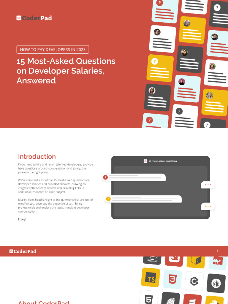 How To Pay Developers in 2023 CoderPad Ebook | PDF | Cost Of Living | Salary