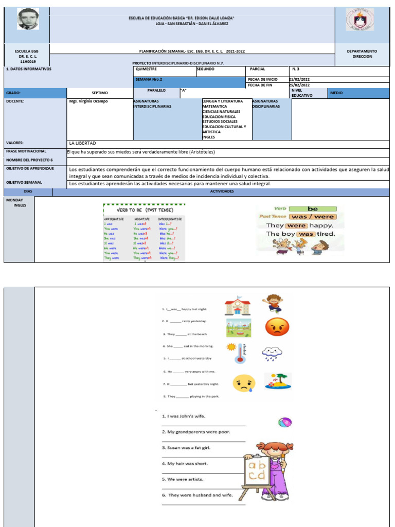7mo A Ficha Pedagogica Semana 2 Proyecto 7 | PDF | Aprendizaje