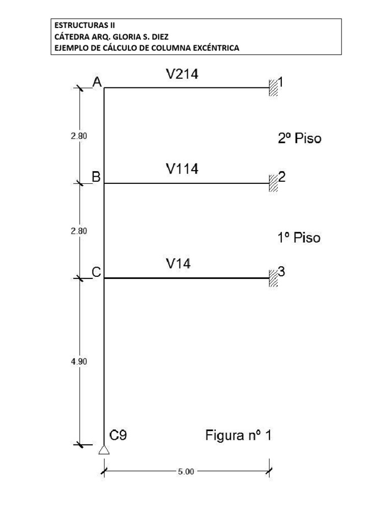Ejemplo de Cálculo de Columna Excéntrica | PDF | Mecánica de sólidos | Ingeniería estructural