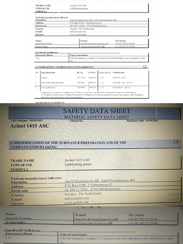Secoroc Acinol 1415 | PDF