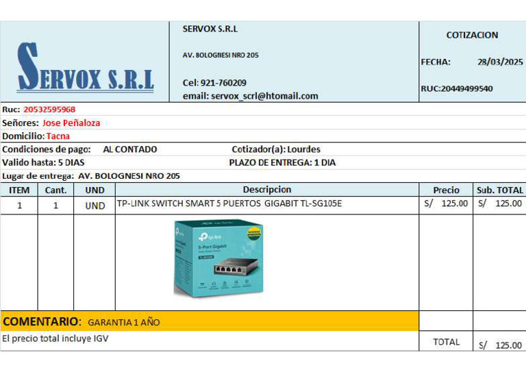 Servox S.R.L. | PDF