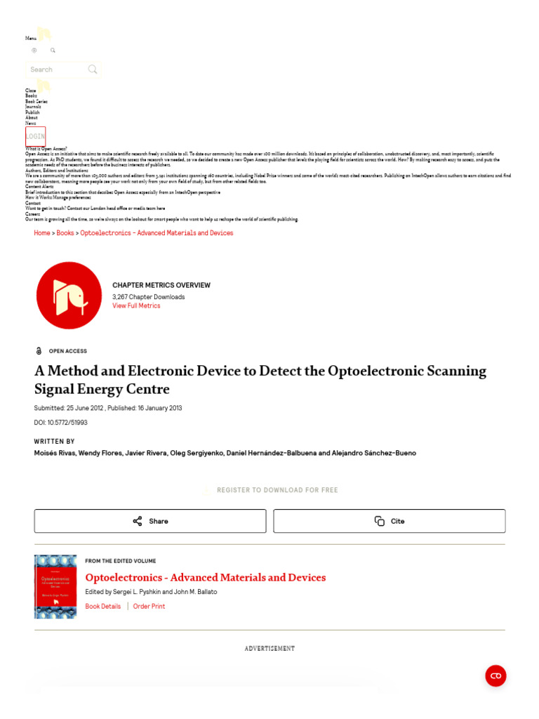 A Method and Electronic Device to Detect the Optoelectronic Scanning ...