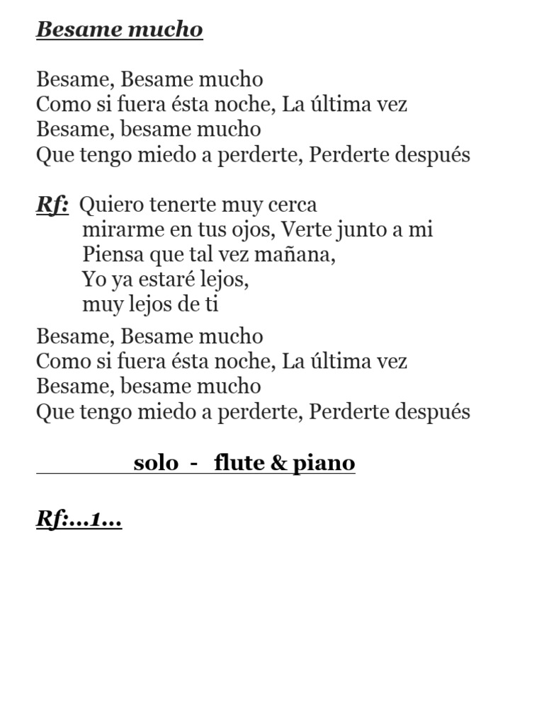 Besame Mucho | PDF