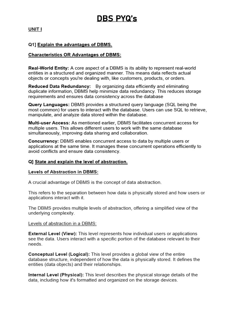 Advantages and Concepts of DBMS | PDF | Databases | Database Index