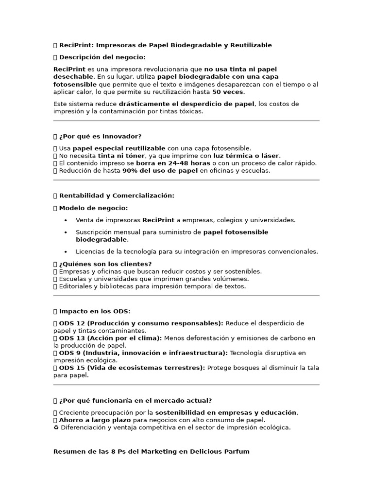 ? ReciPrint | PDF | Impresora (Computación) | Papel