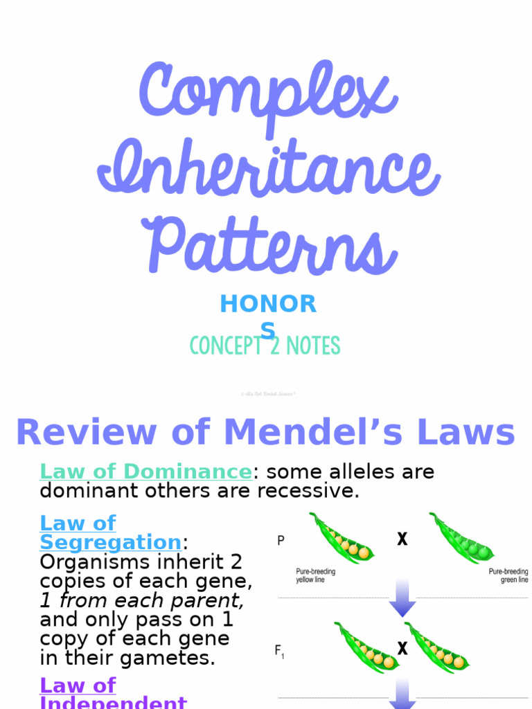 Complex Inheritance Patterns Concept 2 Nites (U7) | PDF | Dominance ...