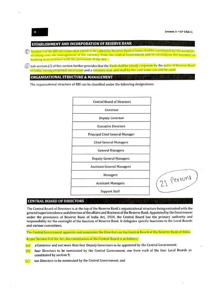 Rbi Act Scanned Notes Part 1 | PDF