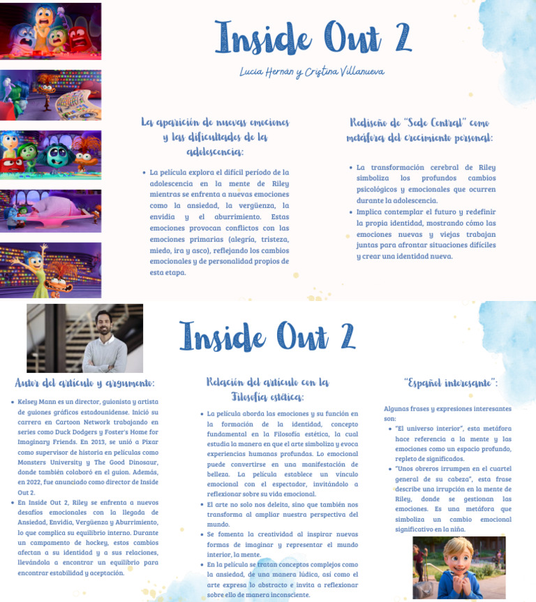 Inside Out 2: Emociones en la Adolescencia | PDF | Las emociones ...