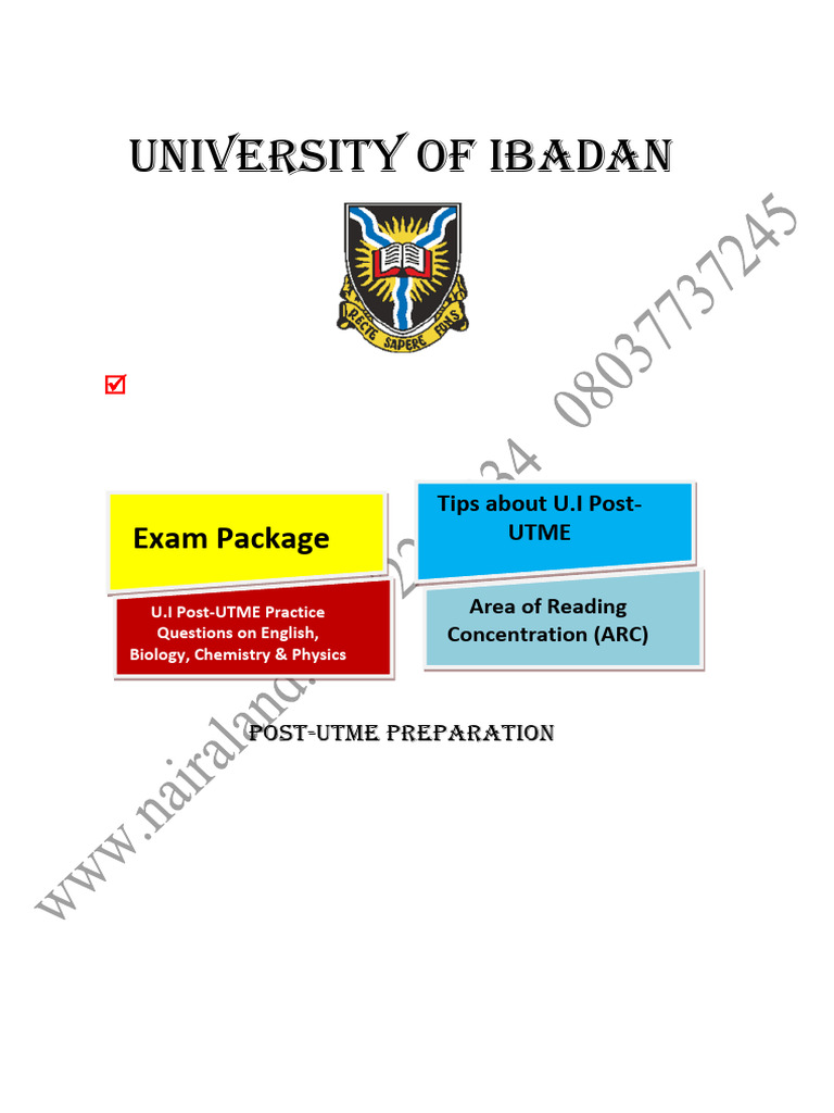 Practice Questions For The UNIBADAN Post UTME Recent | PDF | Verb | Waves