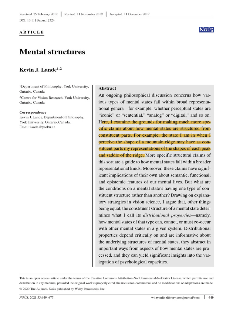 2021 - Mental Structures 85 | PDF | Perception | Shape