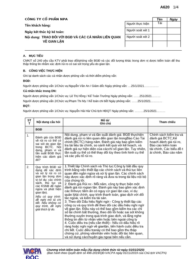 A620 Trao Doi BGD Ve Gian Lan | PDF