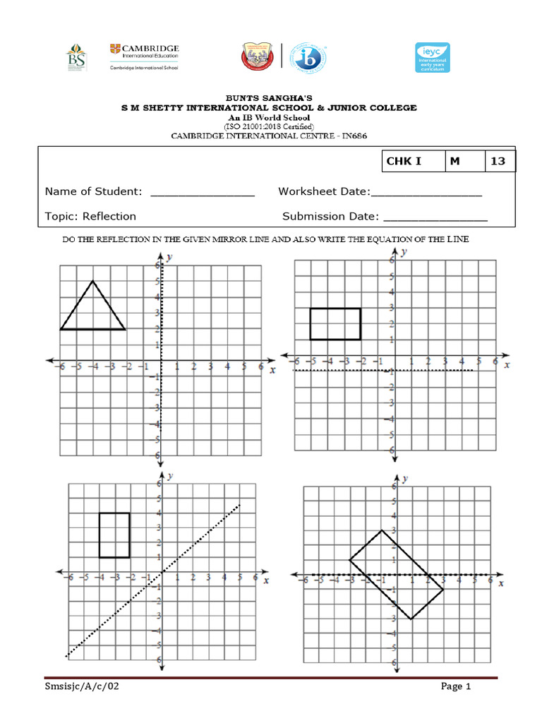 Student Reflection Worksheet on Graphing | PDF