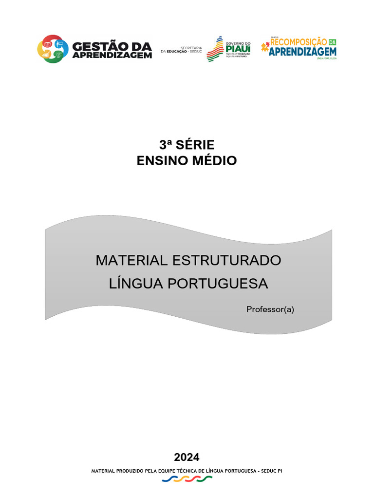 Material Formativo 2 - Professor - 3 Série | PDF