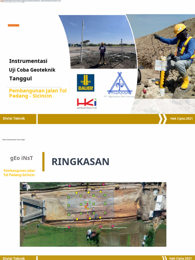Instrumentasi Geoteknik untuk Jalan Tol | PDF