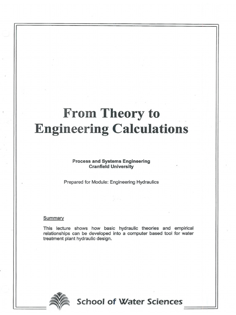 From Theory To Engineering Calculations 1 | PDF