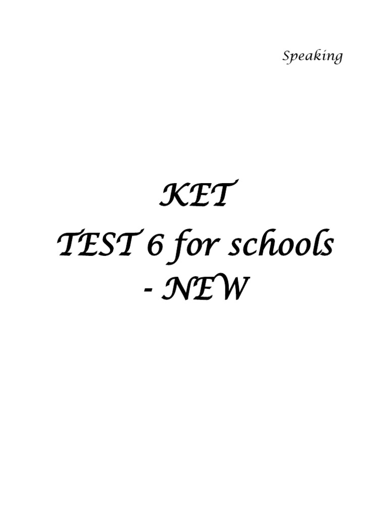 KET Test 6 for Schools Overview | PDF