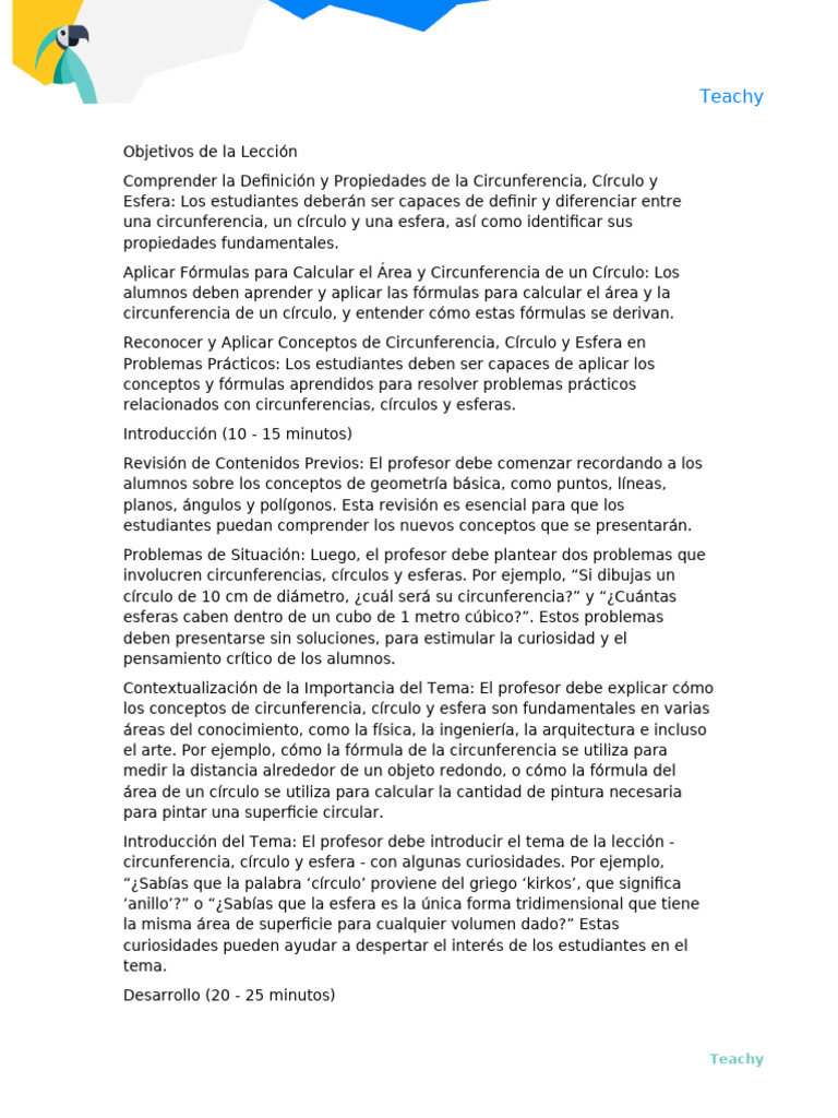 Diferencias entre Círculo y Esfera | PDF | Esfera | Geometría