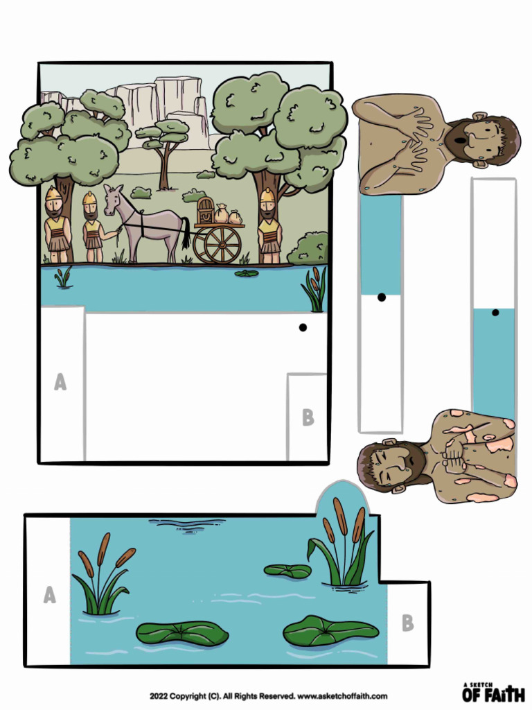 Captain Naaman Healed in The Jordan River Craft With Outline | PDF
