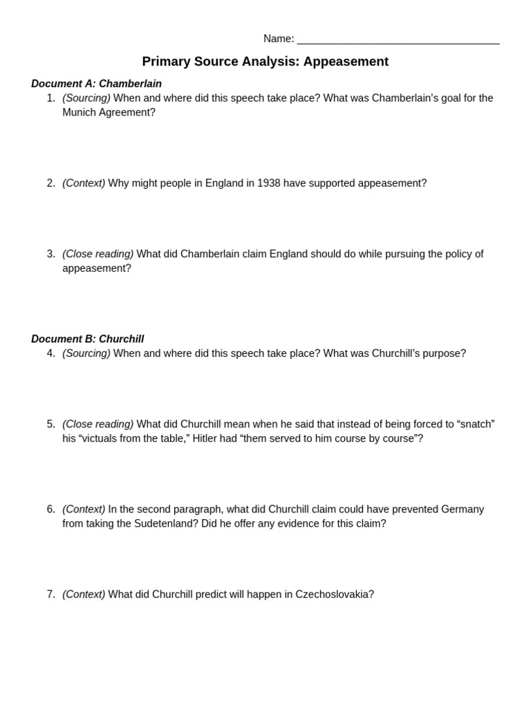 JAEYLIN SHAVER - Appeasement Questions | PDF