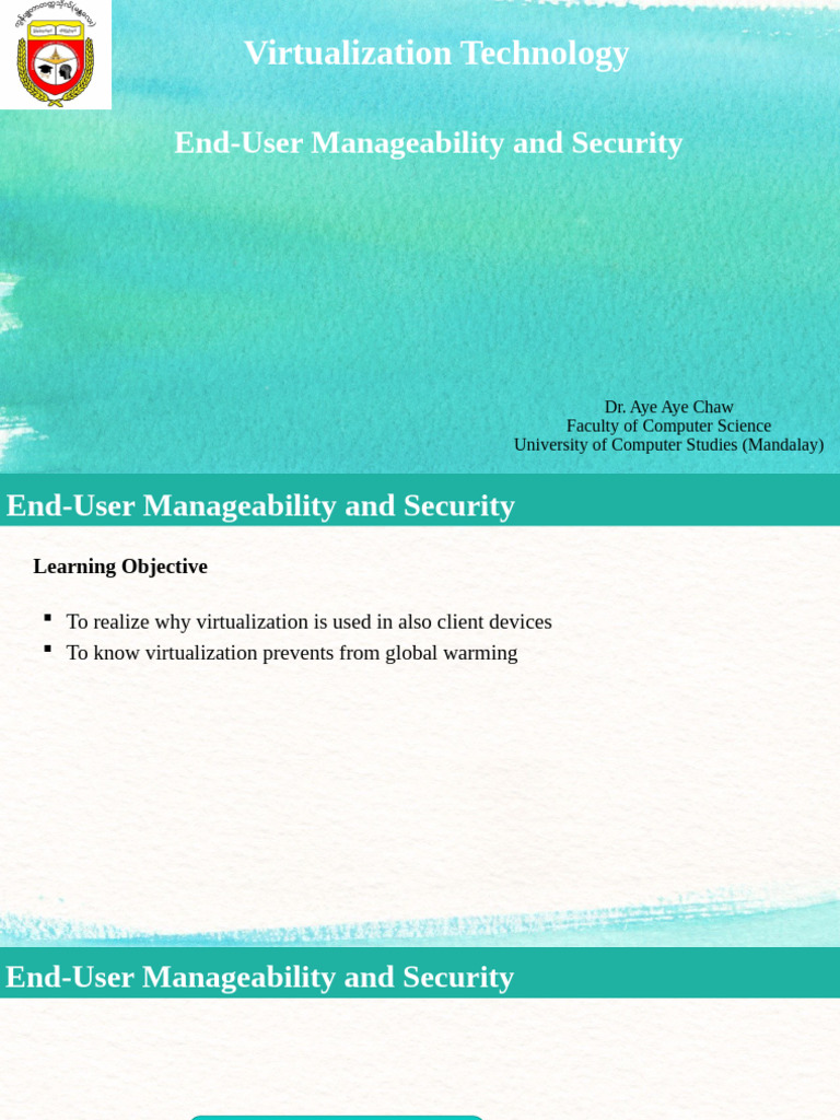 End-User Virtualization Benefits Explained | PDF | Virtualization ...