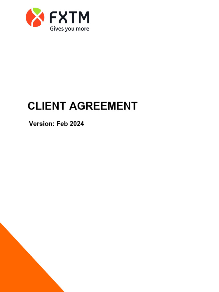 FXTM Client Agreement Exinity EA Feb2024 | PDF | Margin (Finance ...