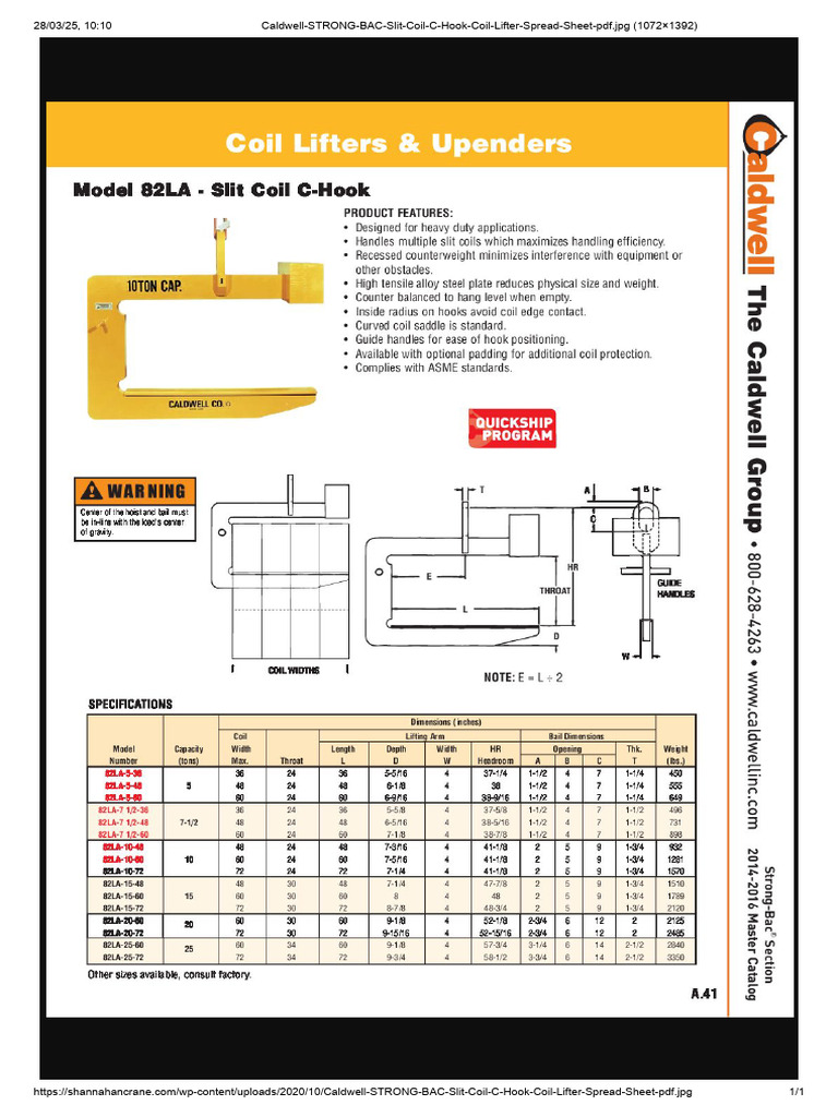 Caldwell STRONG BAC Coil Lifter Guide | PDF