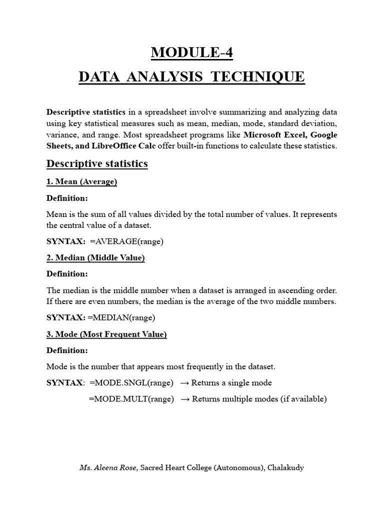 Data Analysis Technique | PDF | Microsoft Excel | Regression Analysis