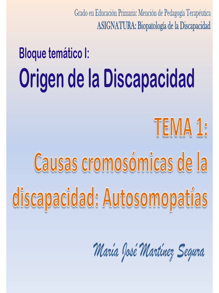 Tema 1 | PDF | Síndrome de Down | Enfermedades y trastornos