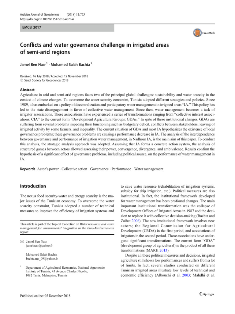Jamel Ben Naser - Article 9-2018 | PDF | Governance | Matrix (Mathematics)