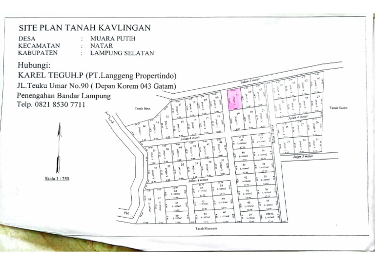 Site Plan Tanah Kavling | PDF