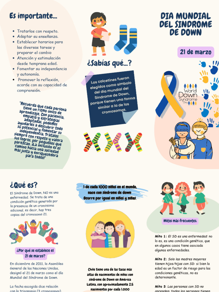 Tríptico SD | PDF | Síndrome de Down | Enfermedades y trastornos humanos