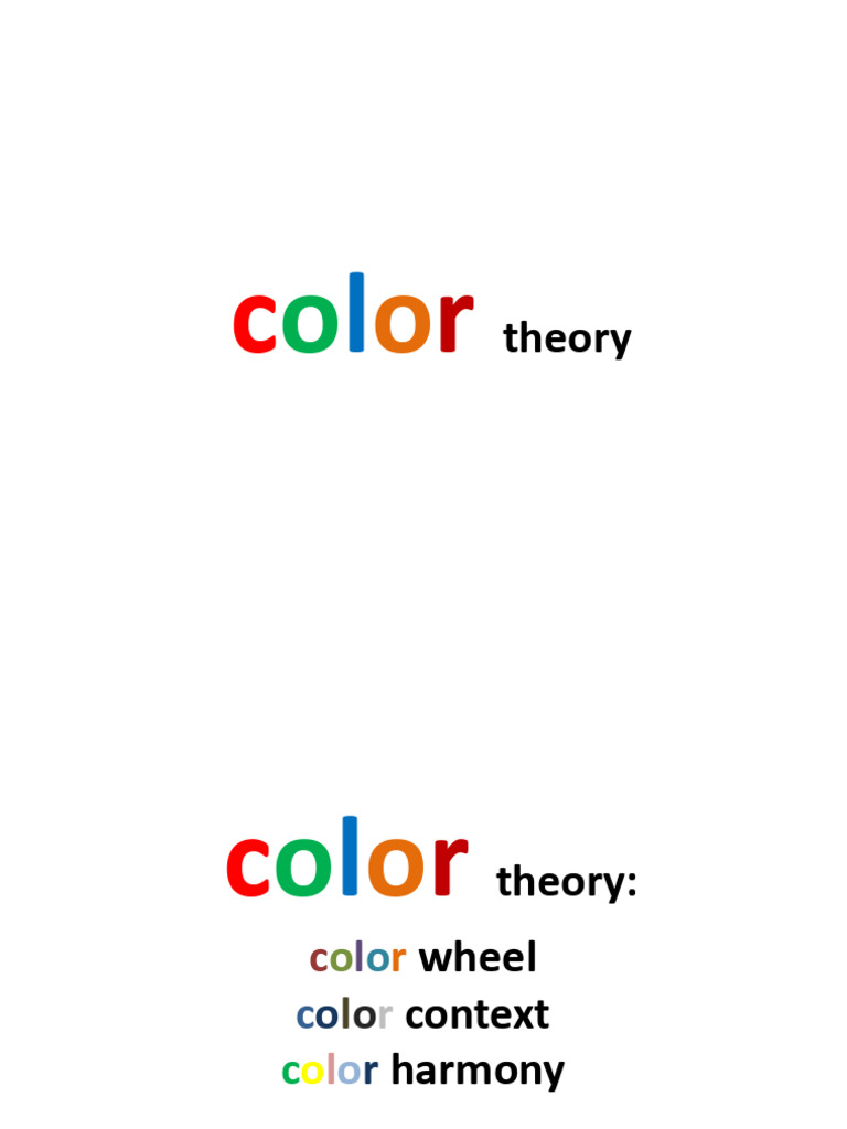 Lecture 6b. Color Theory | PDF