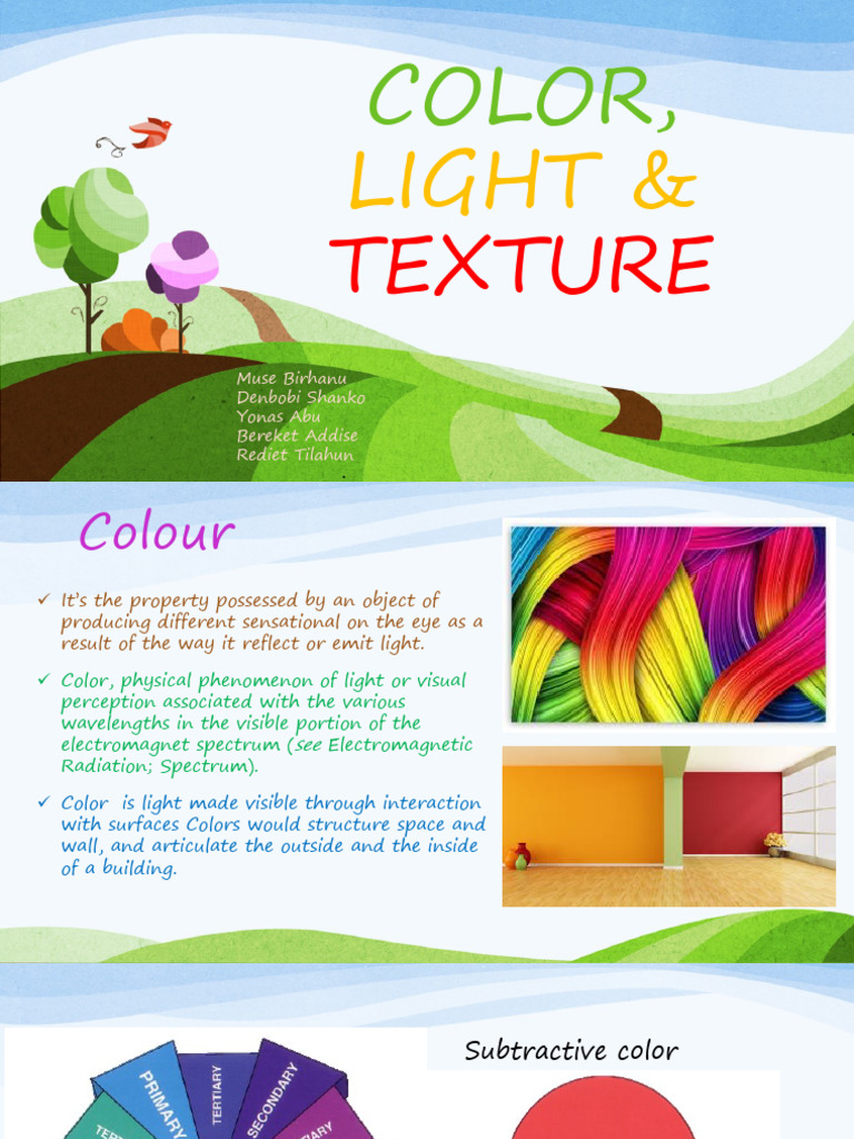 COLOuR, LIGHT & TEXTURE | PDF | Incandescent Light Bulb | Color
